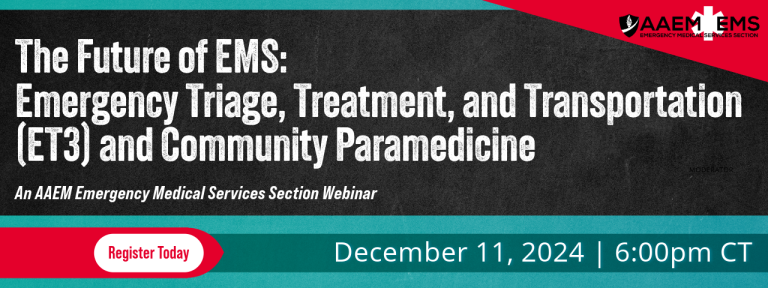 The Future of EMS: Emergency Triage, Treatment and Transportation (ET3 ...